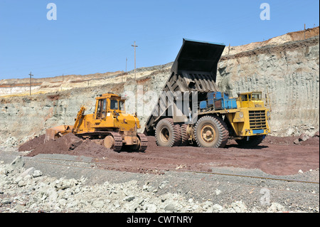 unloading truck in a career of iron ore Stock Photo: 215593313 - Alamy