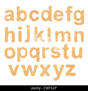 abc, alphabet,Letter from Paddy rice on white Stock Photo - Alamy