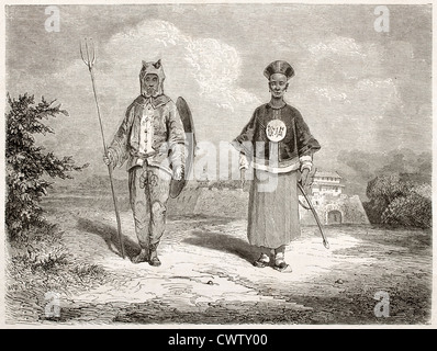Chinese Soldier War Tiger Traditional Clothing Army War fort China The ...