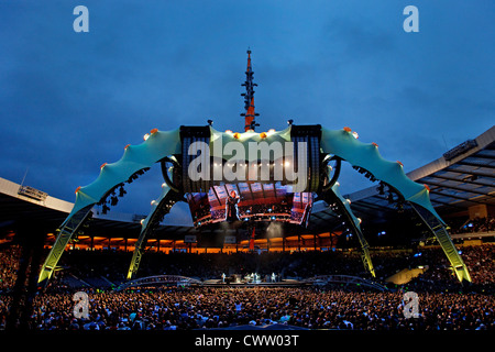 A general view of 'The Claw' - The U2 360° Tour at Hampden Park ...