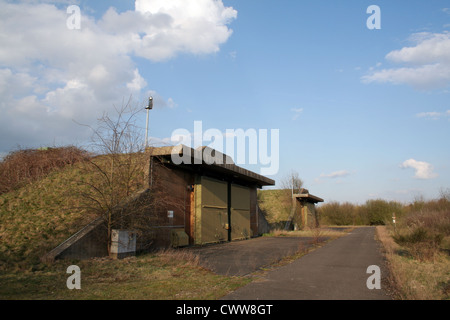 Bunkers at the abandoned airbase RAF Laarbruch in Germany Stock Photo ...