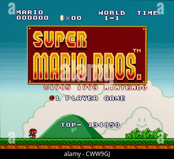 Super Mario bros 3 - title screen Stock Photo - Alamy