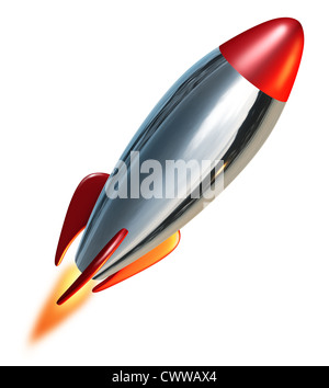 Blast off rocket launch blasting at high speed into the future with ...