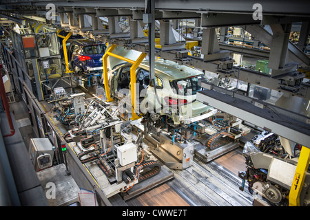 Production line for manufacturing of the engines in the car factory ...