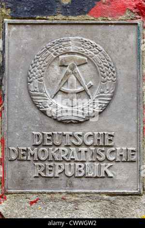 politics, East-Germany, national emblem, uniform patch, GDR, 1989 Stock ...