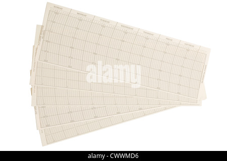 Barograph chart samples in inches Stock Photo - Alamy