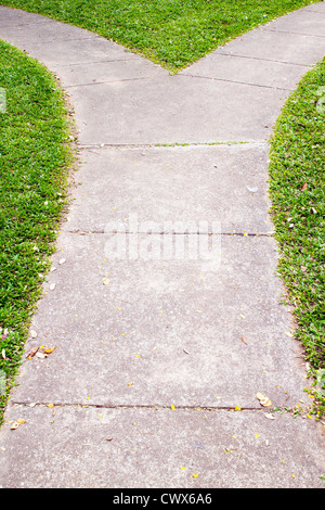 traffic intersection or fork in the road in Edmonton, Alberta Stock ...