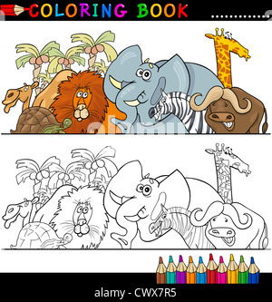 Cute turtle for coloring. Template for a coloring book with funny ...