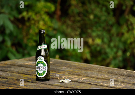 Bottle of Tuborg blond beer. Copenhagen, Denmark Stock Photo - Alamy
