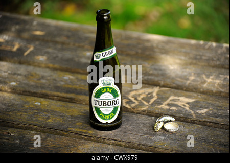 Bottle of Tuborg blond beer. Copenhagen, Denmark Stock Photo - Alamy
