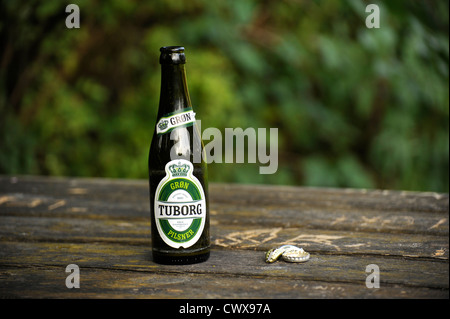 Bottle of Tuborg blond beer. Copenhagen, Denmark Stock Photo - Alamy