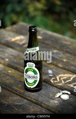 Bottle of Tuborg blond beer. Copenhagen, Denmark Stock Photo - Alamy
