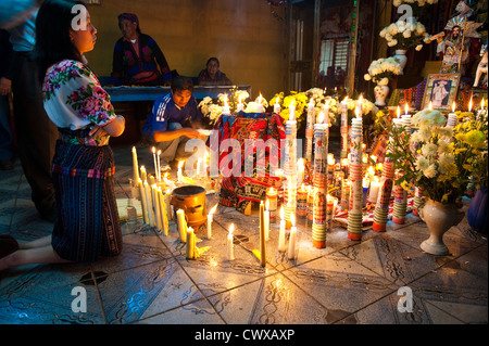 Guatemala, Chichicastenango. Mayan Maximon ceremony Day of the Dead ...