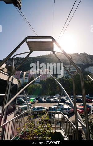 Gibraltar, cableway for the Rock Stock Photo - Alamy