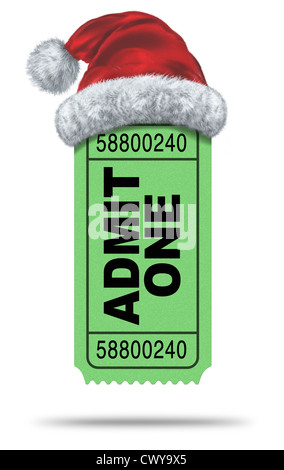 Entertainment, concept: Christmas Hat on computer keyboard background ...