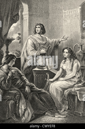 Aristippus of Cyrene, a Greek philosopher, scene from Aristippus and ...