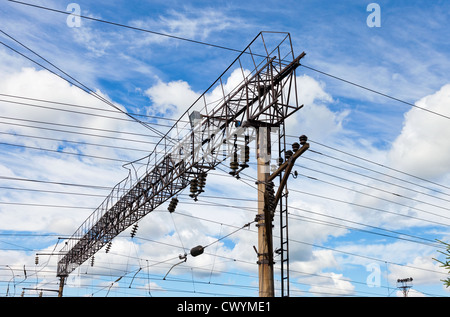 Catenary power pole Stock Photo: 222640107 - Alamy