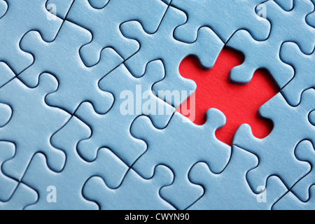 The last puzzle piece completion Stock Photo - Alamy