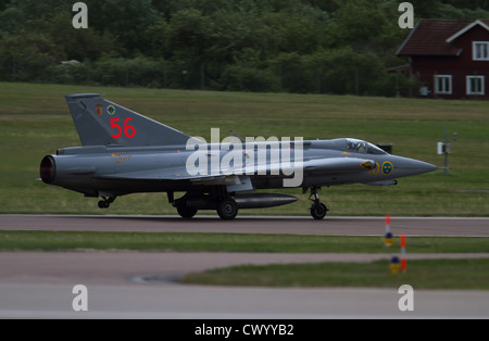 J35 Draken double delta jet fighter Stock Photo - Alamy