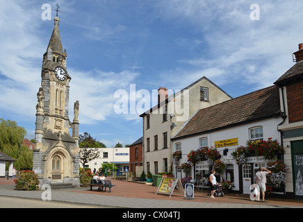 The Victorian Clock Tower on Lowman Green, Tiverton, Devon, England ...