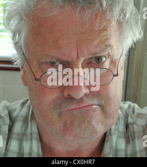 An ugly grumpy old man - fully model released images for any use Stock ...