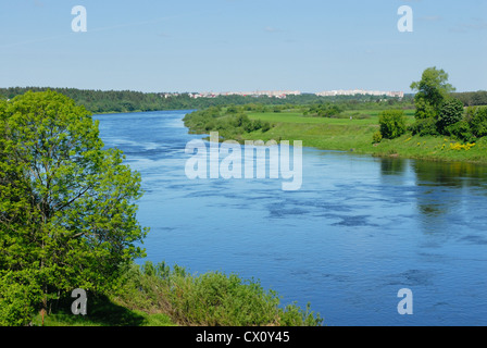 One of the major rivers of Belarus, Western Dvina Stock Photo - Alamy