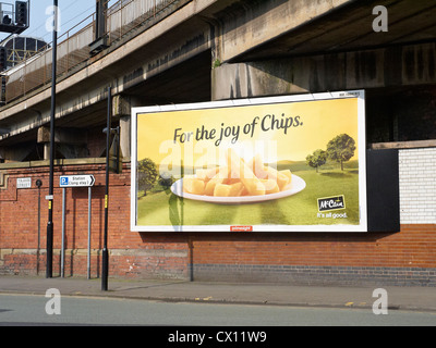 McCain advert on billboard in Manchester UK Stock Photo - Alamy