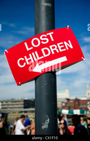 A sign for Lost Children Stock Photo - Alamy