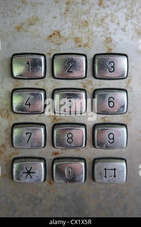 Close-up of a keypad of an old payphone, Germany Stock Photo - Alamy