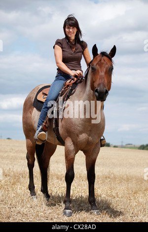 western riding horsewoman Stock Photo - Alamy