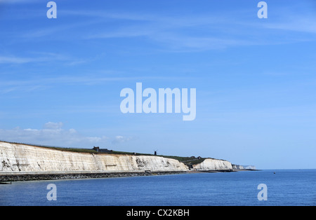 Chalk cliffs along the coastline just past Brighton Marina UK Stock ...