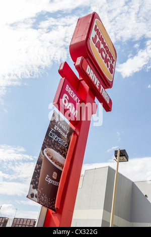 Hungry Jack's sign of the fast food outlet in Australia Stock Photo - Alamy