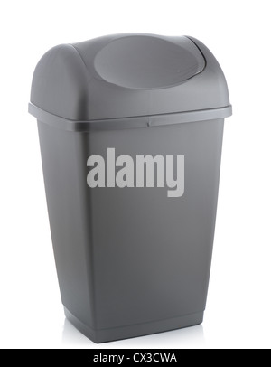Large Grey Garbage Bin with wheel in the Street Stock Photo - Alamy