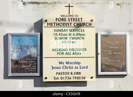Primitive Methodist Church sign, St. Ives, Cornwall UK Stock Photo - Alamy