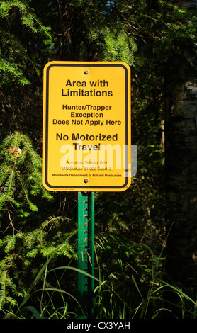 Trapping Area Sign Stock Photo - Alamy