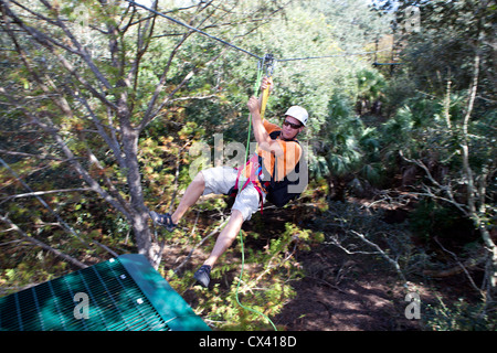 Zip lining Orlando Florida USA Stock Photo - Alamy