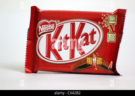 Nestle Kitkat milk chocolate bar isolated on white background - KitKat ...