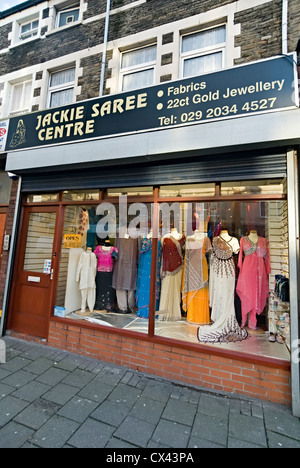 Jackie saree centre Cardiff Indian asian clothes shop Stock Photo - Alamy