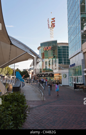 The Vue Cinema exterior, the Oracle Shopping Centre, Reading Berkshire ...