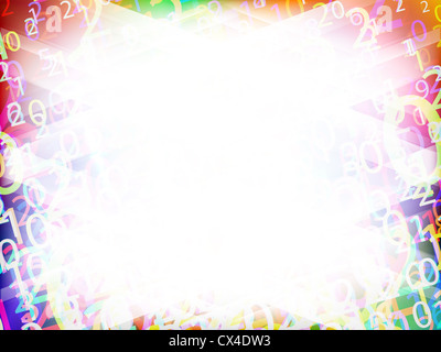 abstract colorful composition of numbers Stock Photo - Alamy