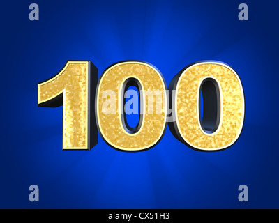 golden number 100 Stock Photo - Alamy