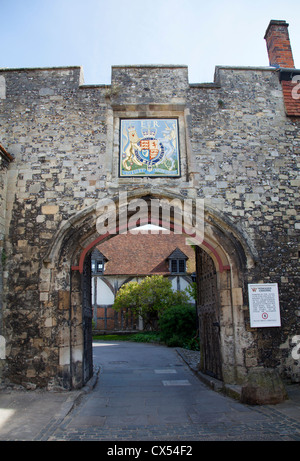 Priory Gate approach to Winchester Cathedral, Winchester, Hampshire ...