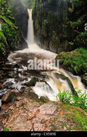 The 60 foot drop of Stanley Ghyll Force waterfall in Eskdale in the ...