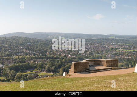 Panorama of Box Hill in Surrey, UK on a sunny Spring day Stock Photo ...