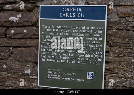 The Earls Bu at Orphir on Orkney Stock Photo - Alamy