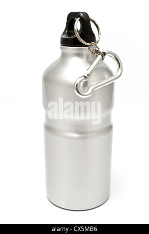 Aluminum Grey Water Bottle isolated on white background Stock Photo - Alamy