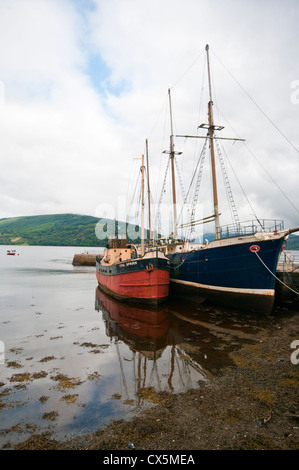 Ships Moored On Loch Fyne At Inveraray Harbour Argyll and Bute Scotland ...