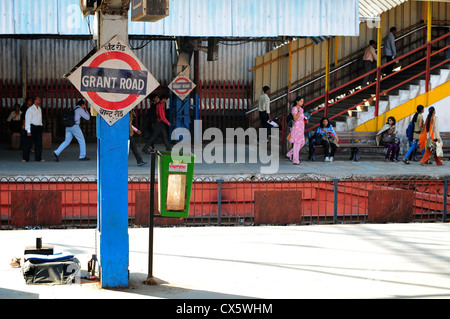 Grant Road Railway Station Mumbai Maharashtra India Asia Stock Photo ...