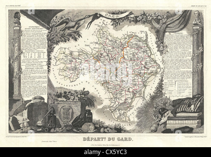MAP OF GARD, FRANCE Stock Photo - Alamy