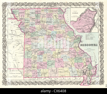 This 1855 map of Missouri by Colton offers a historical view of the ...